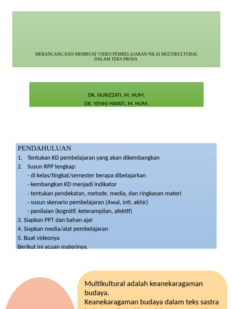 Salindia 11 Merancang Dan Membuat Video Pembelajaran Nilai Multikultural Dalam Teks Prosa | PDF