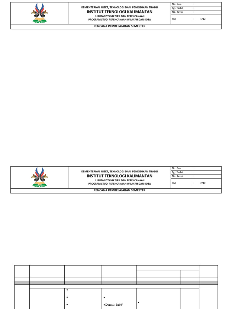 RPS Perencanaan Wilayah 2020 | PDF | Seni