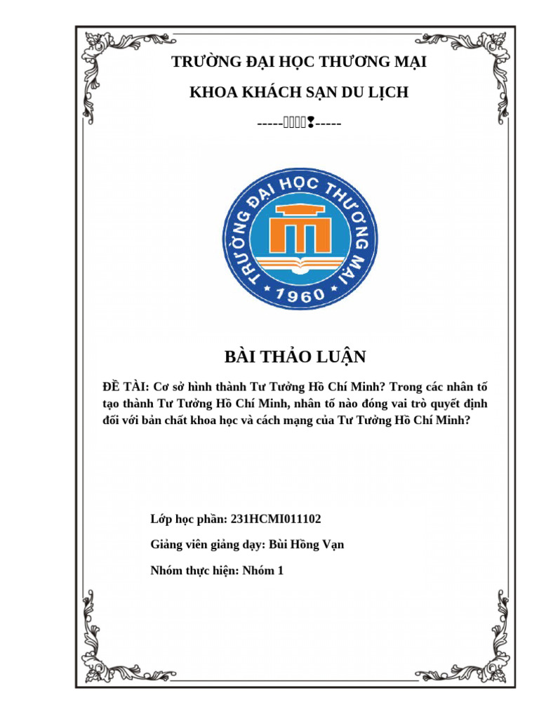 Tư Tư NG HCM Nhóm 1 1 | PDF