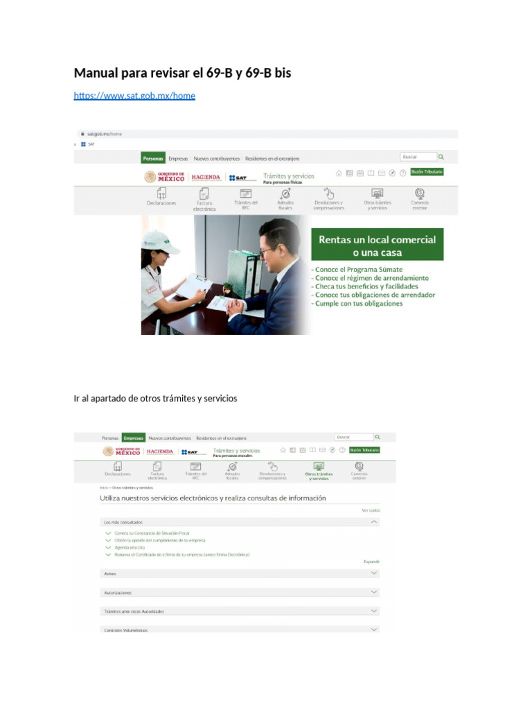 Manual para 69 y 69B | PDF | Finanzas y dinero