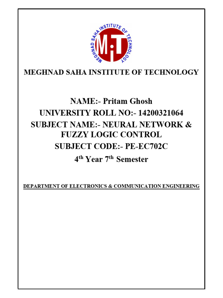 PritamGhosh FL CA2 | PDF | Fuzzy Logic | Applied Mathematics