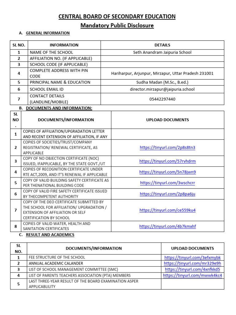 Mandatory Public Disclosure | PDF