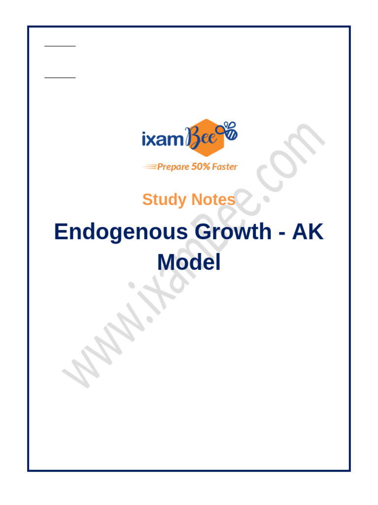 AK Model | PDF | Economic Growth | Macroeconomics