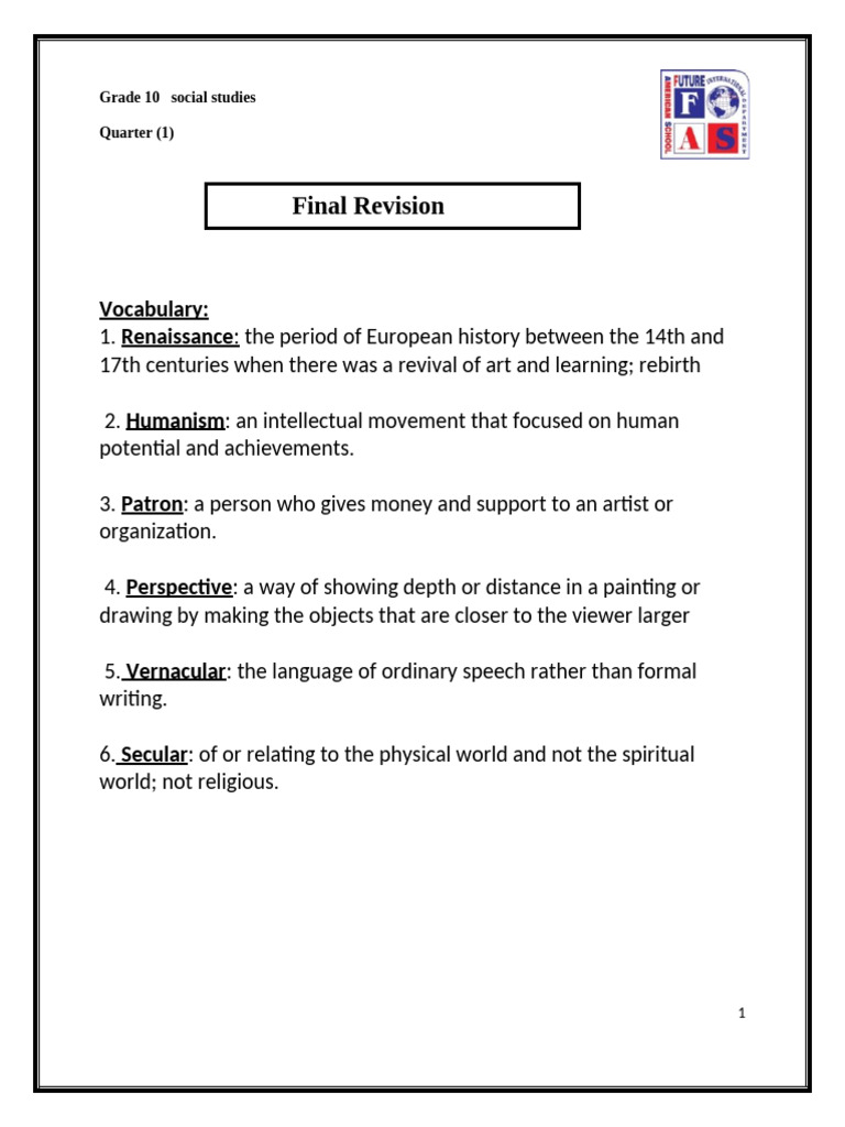 Social Studies Final Revision Grade 10 | PDF | Protestantism | Catholic ...