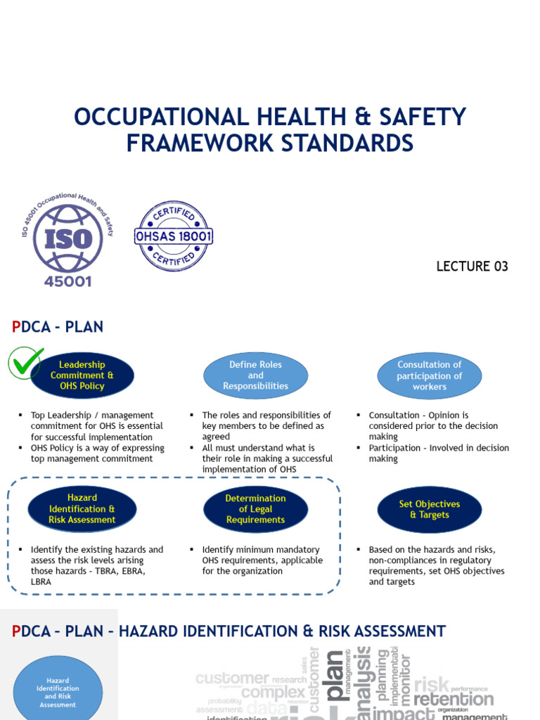 OHS - Lecture 03 - ISO45001 - RA & Legal Requirements | PDF ...