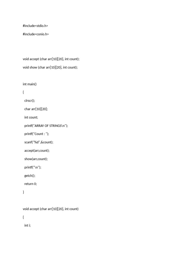 1-D String Demonstration in C Programming | PDF | Computers