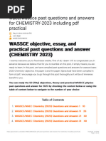 Chemistry Past Questions and Answers | PDF | Science & Mathematics ...