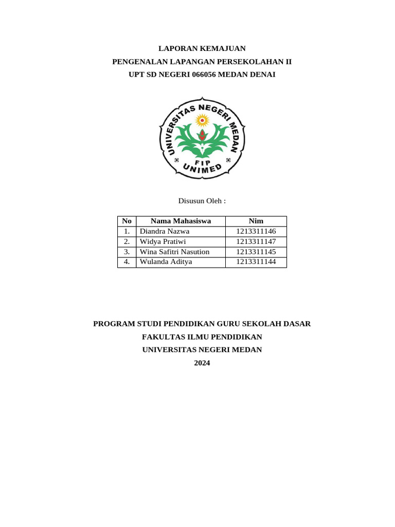 Laporan Kemajuan PLP 2 - Kelas 2 | PDF