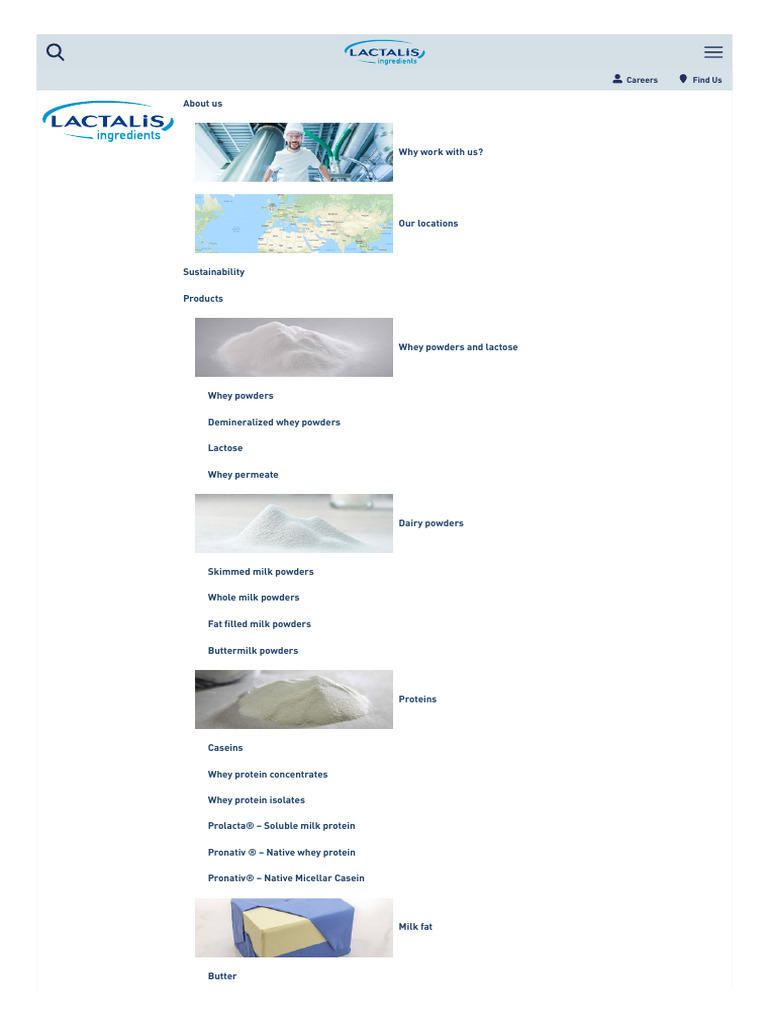 World Producer of Dairy Products - Lactalis Ingredients | PDF | Milk ...