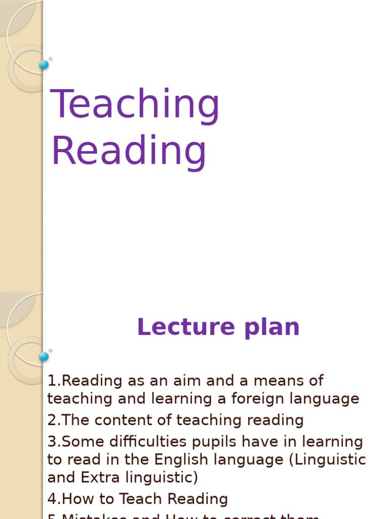 Teaching Reading | PDF | Speed Reading | Linguistics