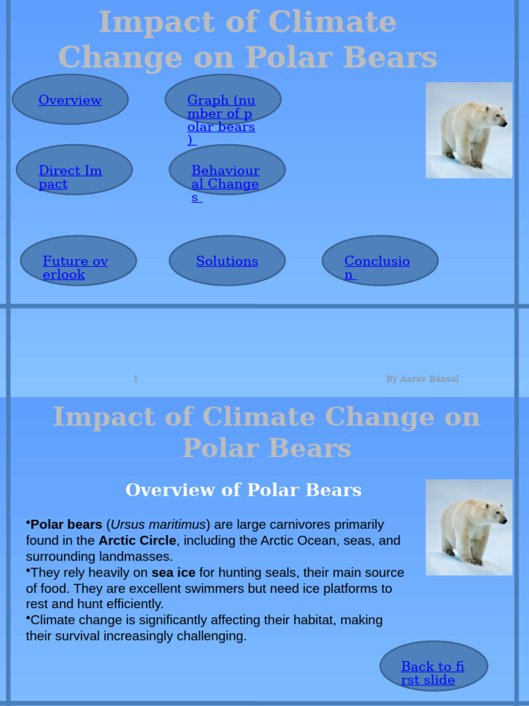 Impact of Climate Change On Polar Bears Formative | PDF | Polar Bear ...