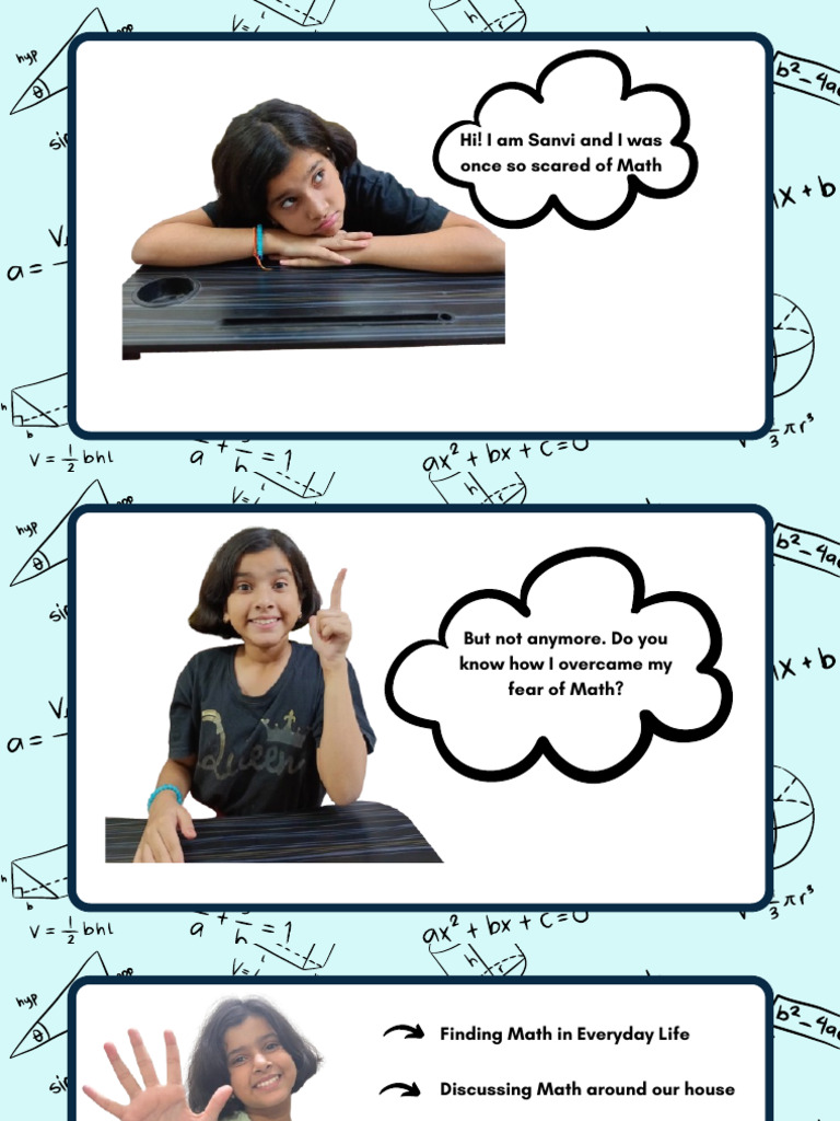 Interpreting Numerical Expressions Math Presentation in Light Blue Math ...