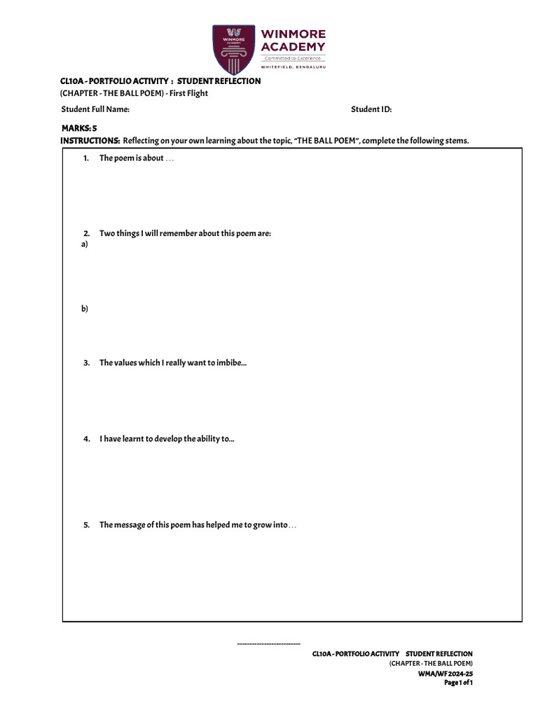 Cl10a - Portfolio Activity 2 - Student Reflection | PDF