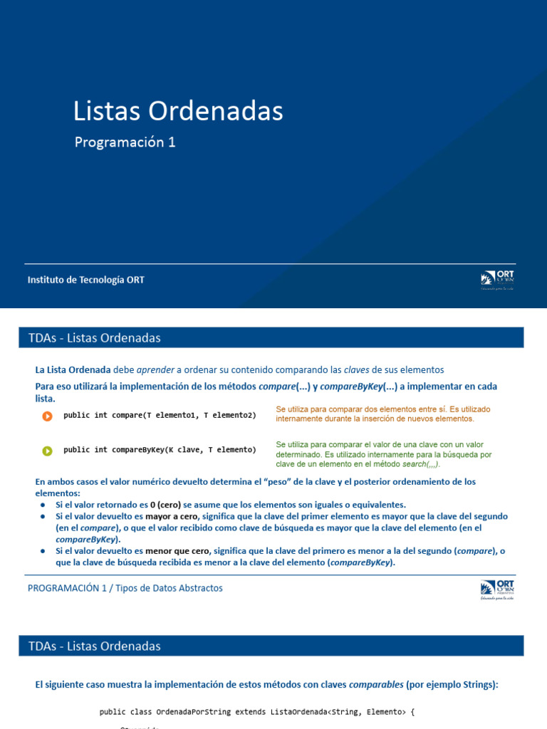 PROG1 - TDAs - Listas Ordenadas 2 | PDF | Ingeniería Informática ...