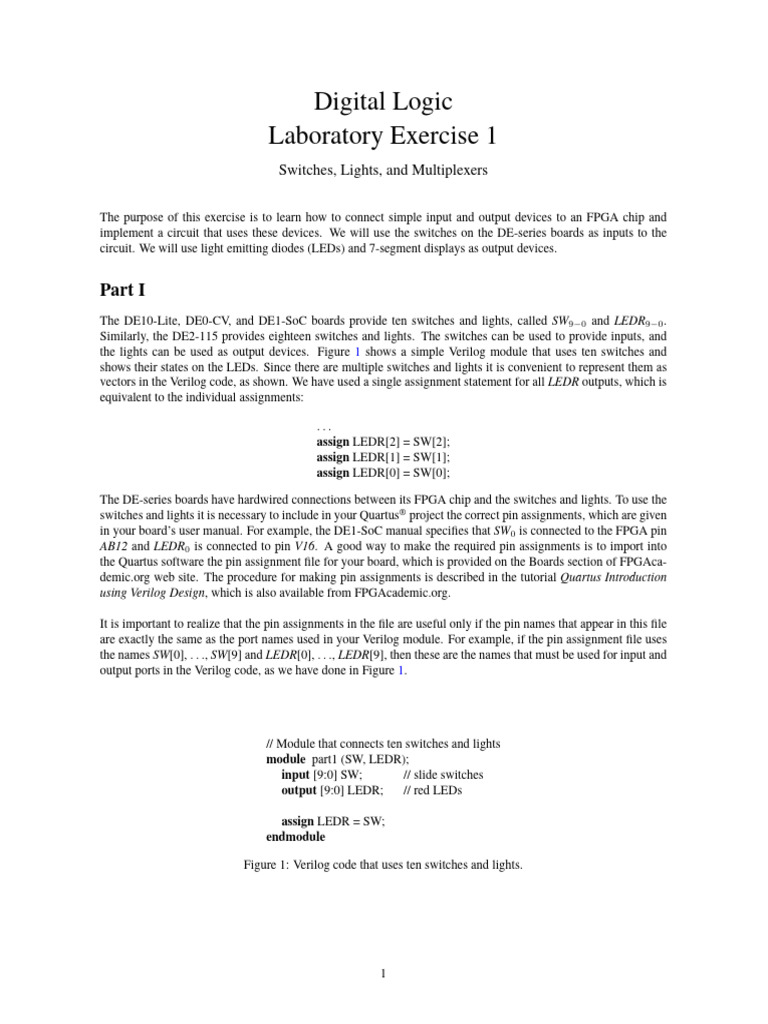 Verilog Lab1 | PDF | Computer Engineering | Computing Verilog Lab1 | PDF | Computer Engineering | Computing