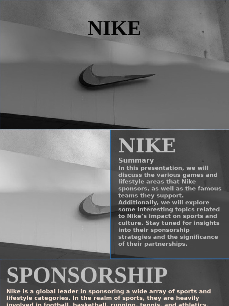 Nike's Sponsorship Strategies in Sports | PDF | Sports & Recreation | Art