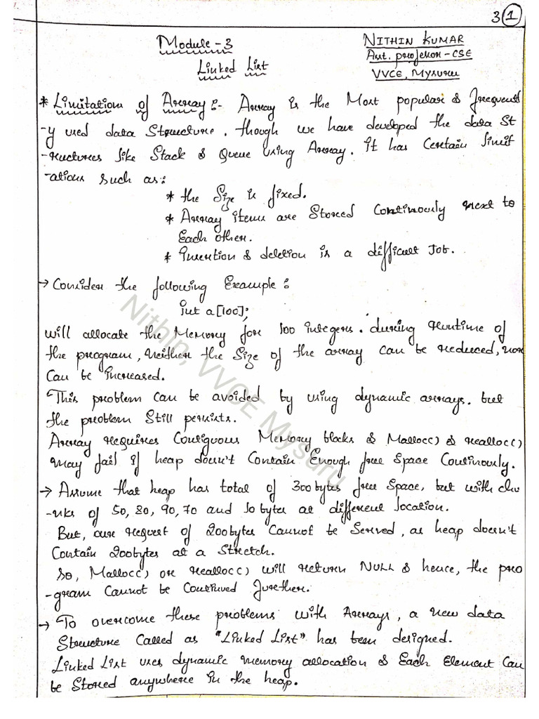 Module-3 DS Notes | PDF