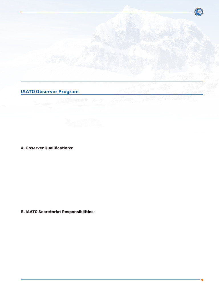IAATO Observer Program Guide | PDF | Antarctica | Passport