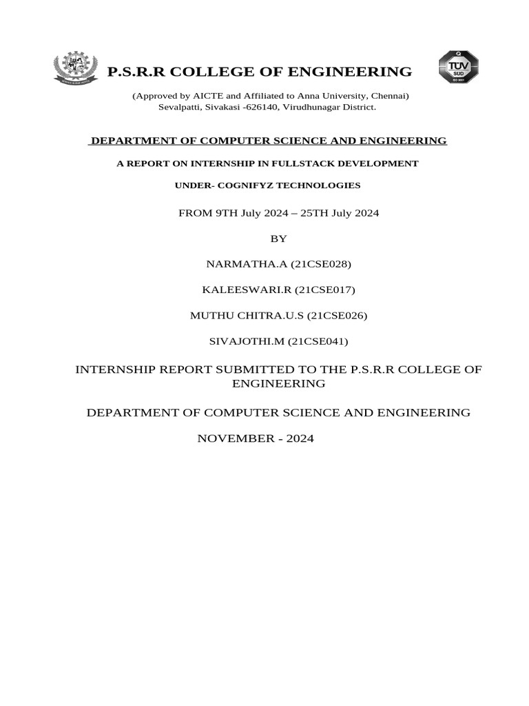 Project Report | PDF | Web Development | World Wide Web