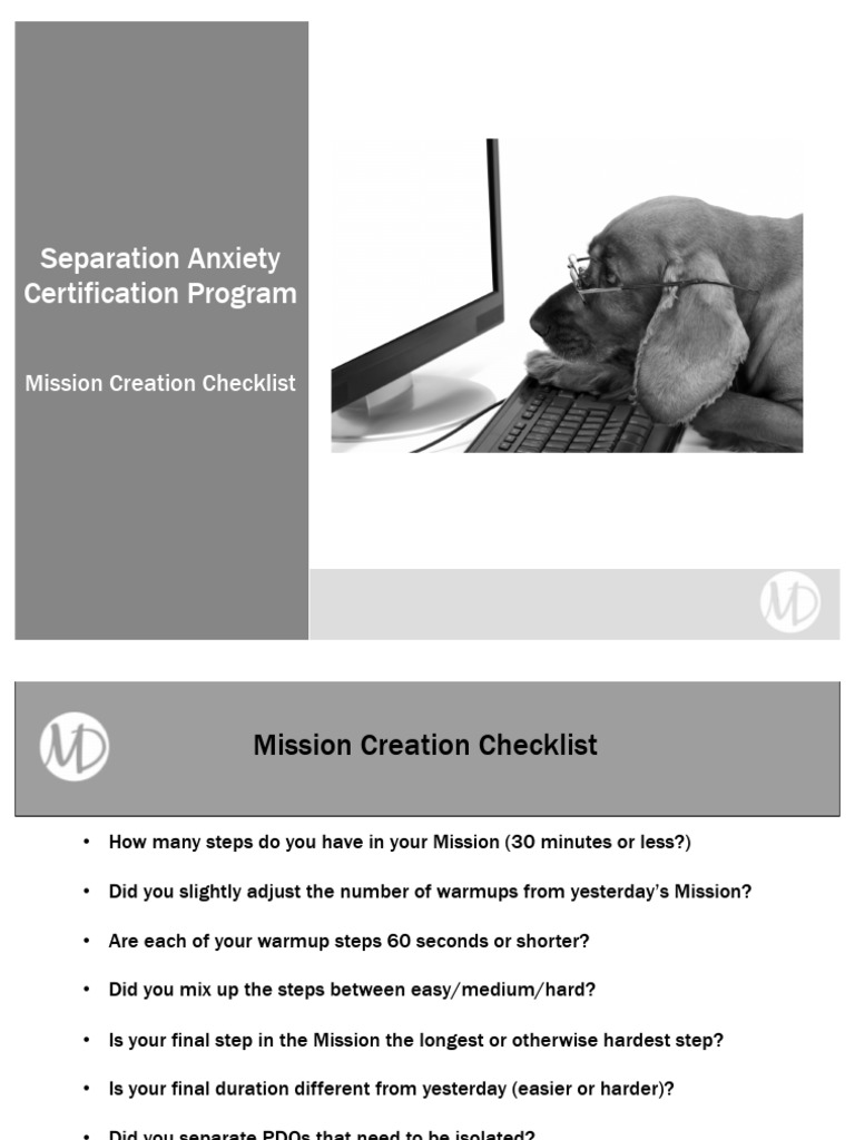 Mission Creation Checklist | PDF