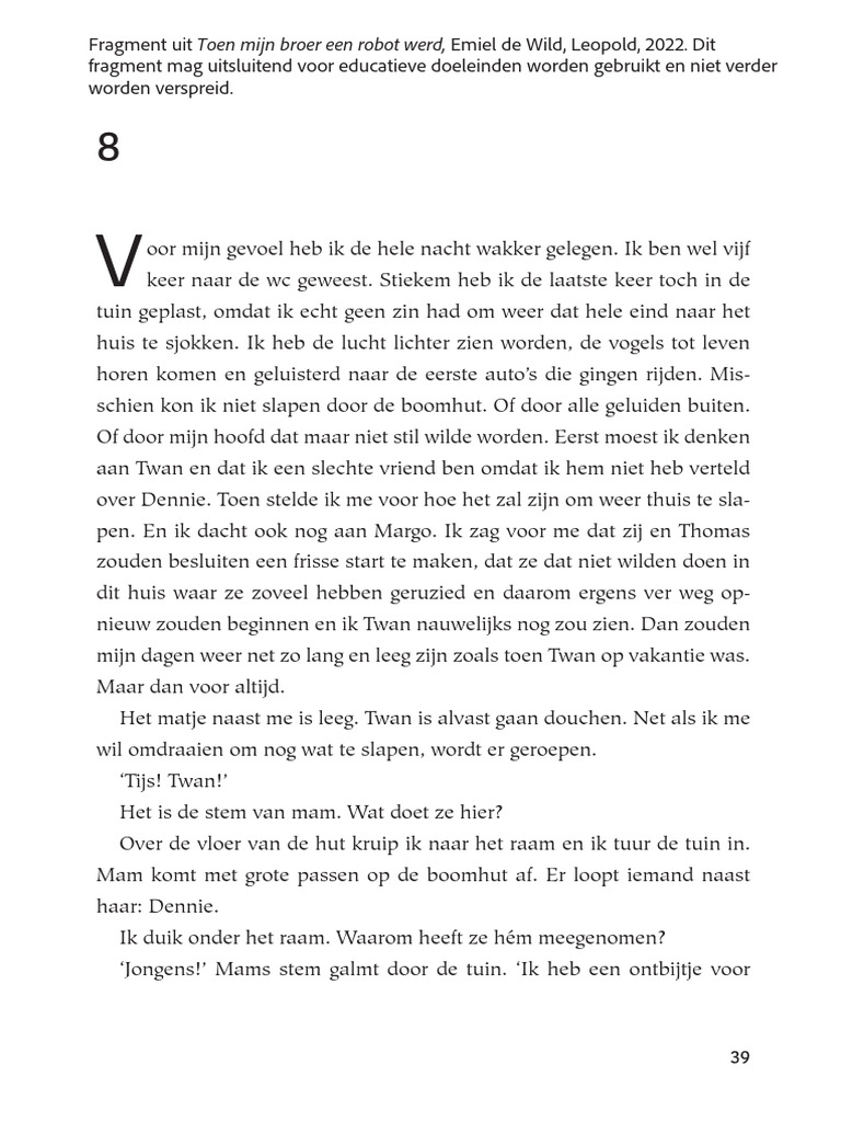 Toen Mijn Broer Een Robot Werd | PDF