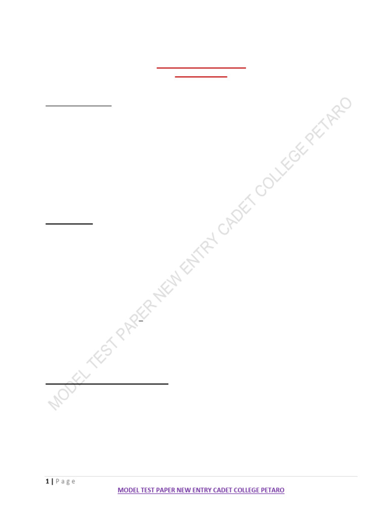 English Model Test Paper Viii | PDF | English Language | Noun