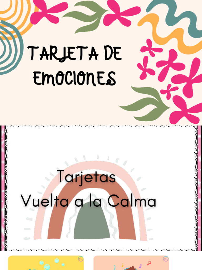 Bono 4. Tarjetas de Emociones | PDF | Poesía