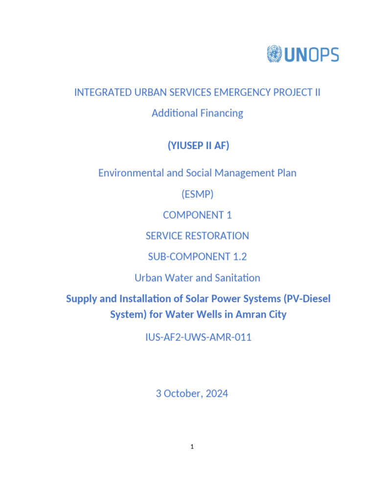 Lot 1&2 - Esmp | PDF | Photovoltaic System | Photovoltaics