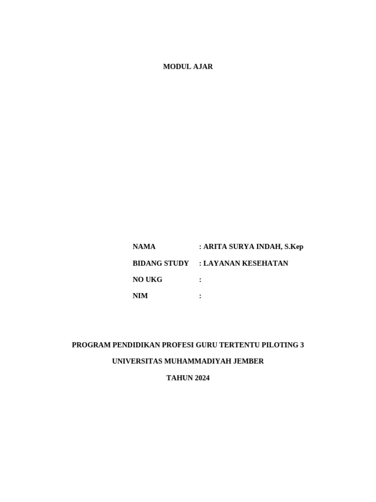 Modul Ajar Arita | PDF | Karier & Perkembangan