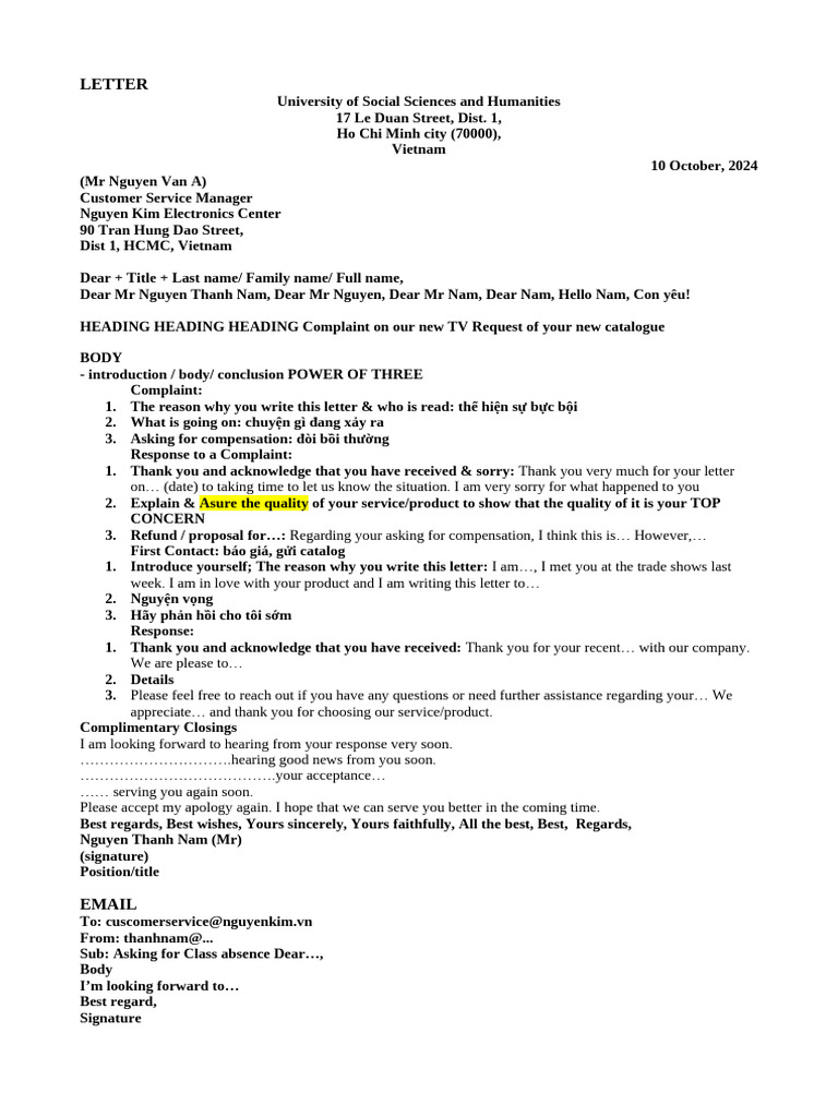 Writing Biz Letters - Emails Practice | PDF | Waiting Staff | Public ...
