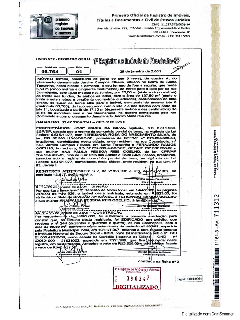 Escritura Paula | PDF