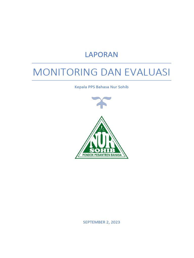 Laporan Monitoring Dan Evaluasi | PDF | Karier & Perkembangan | Bisnis