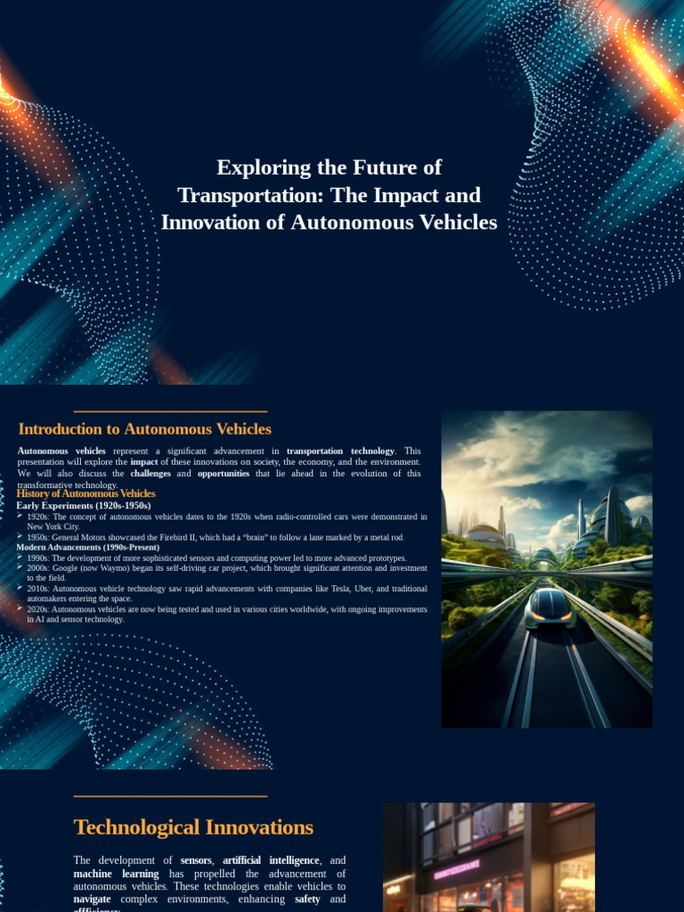 Future of Transportation: Autonomous Vehicles | PDF | Engineering