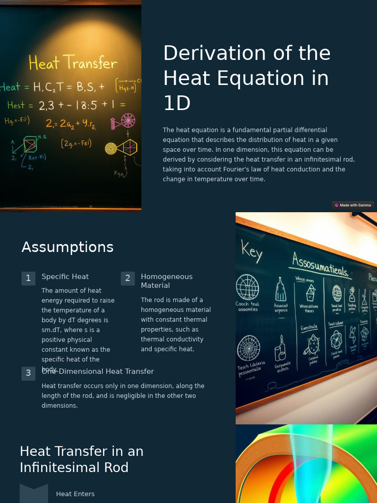 Derivation of The Heat Equation in 1D | PDF | Thermal Conduction | Heat