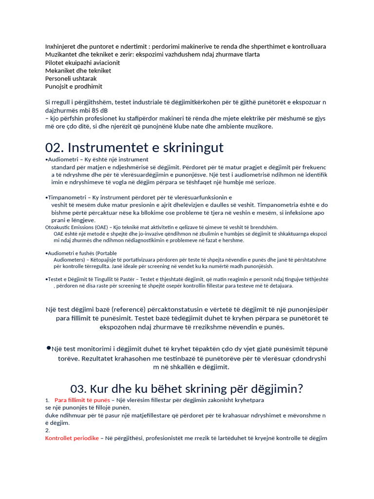 Instrumentet e Skriningut: 03. Kur Dhe Ku Bëhet Skrining Për Dëgjimin ...