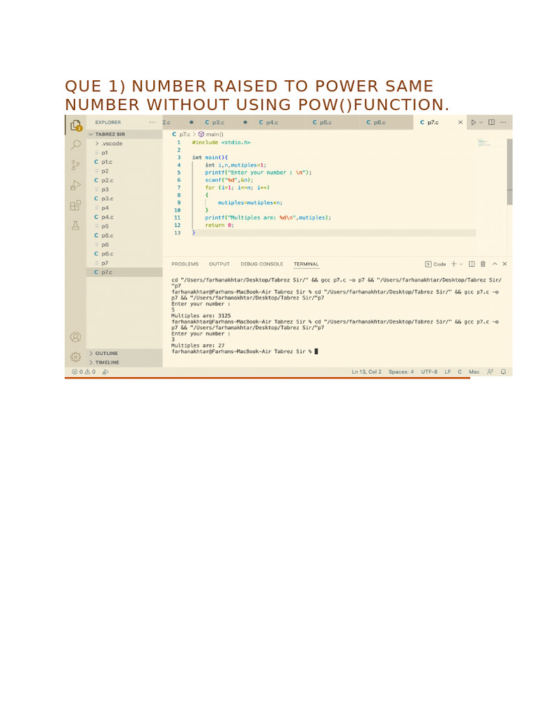 C Language All Programmes With Output | PDF | Teaching Methods ...