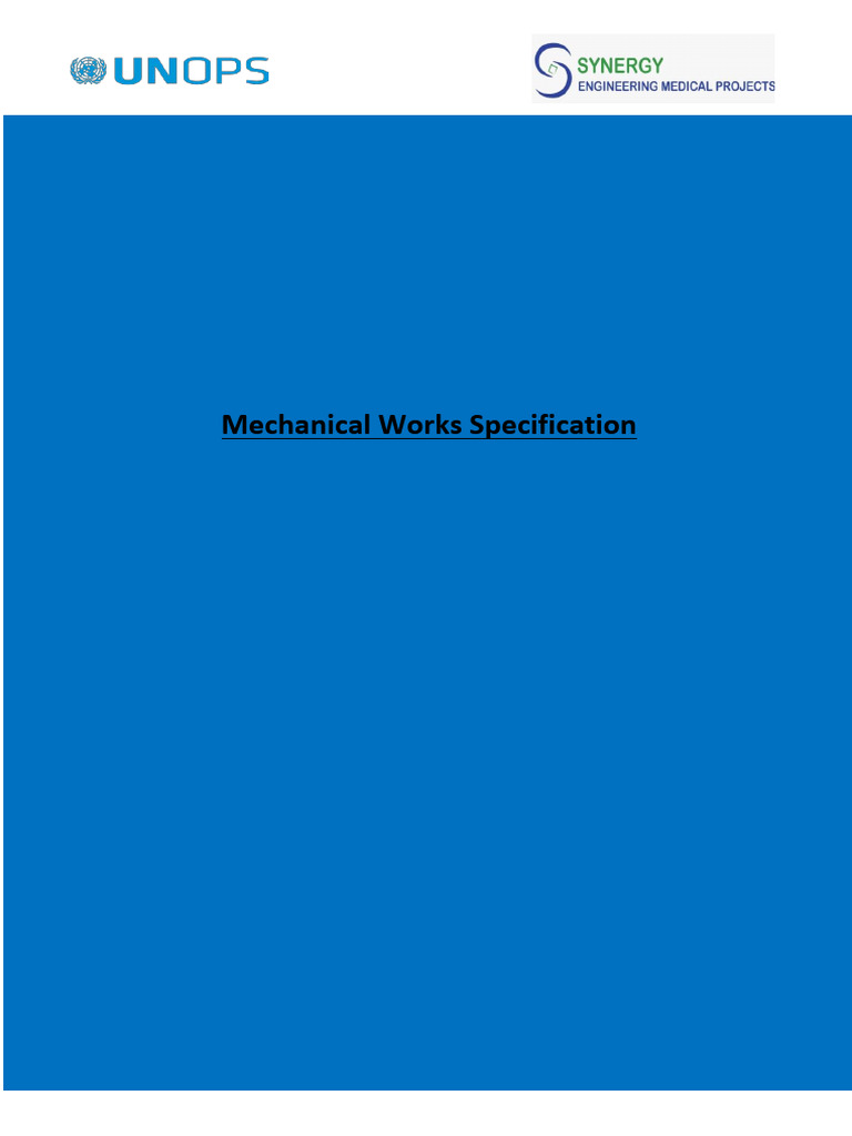 LOT 2 - Specification - Part 3 - Mechanical Works Specification HAIS | PDF | Duct (Flow) | Pipe ...