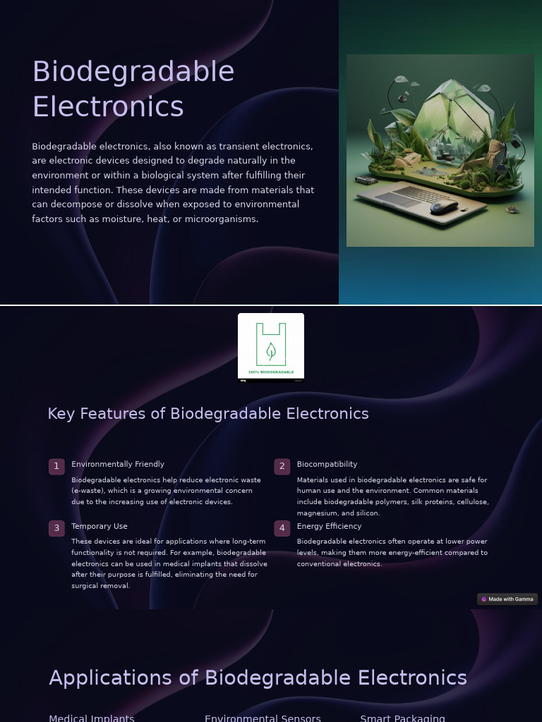 Biodegradable Electronics | PDF | Biodegradation | Decomposition