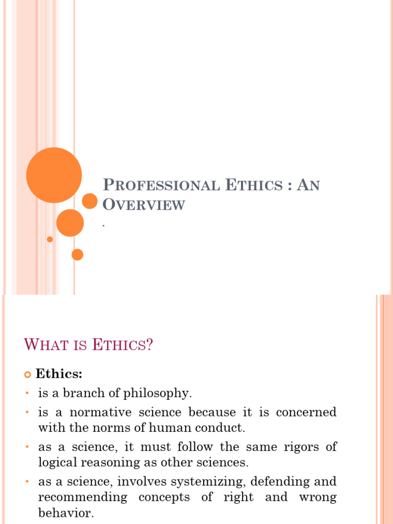 Overview of Professional Ethics in Business | PDF | Business Ethics ...