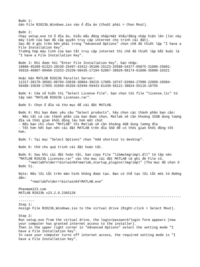 HD Cai Dat - Installation-Instructions | PDF