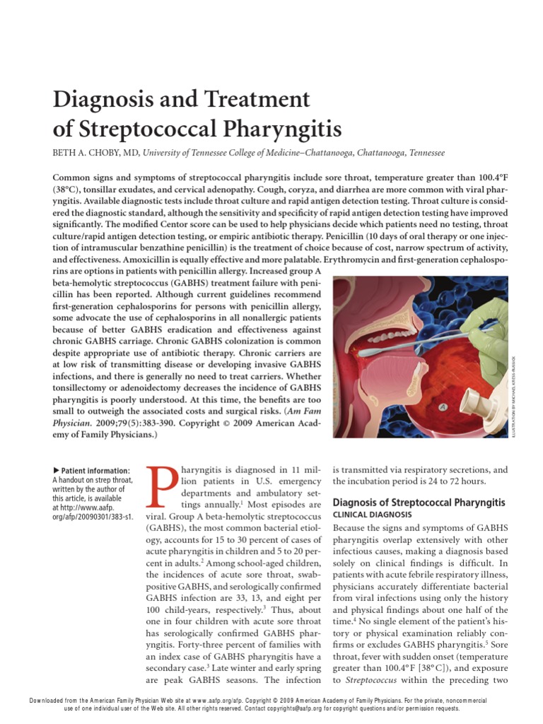 Centor Score | PDF | Streptococcus | Public Health