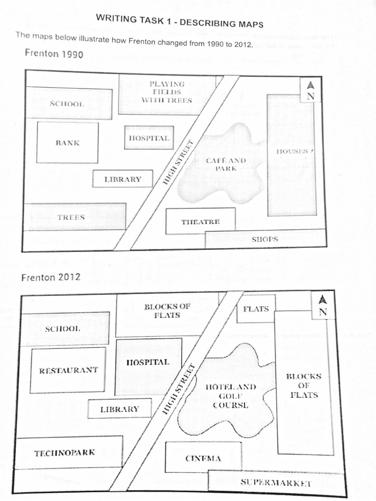 IELTS Writing Task 1-Describing Map | PDF