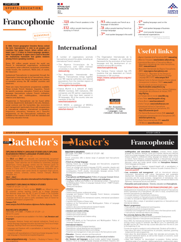 francophonie_en | PDF | French Language | Linguistics