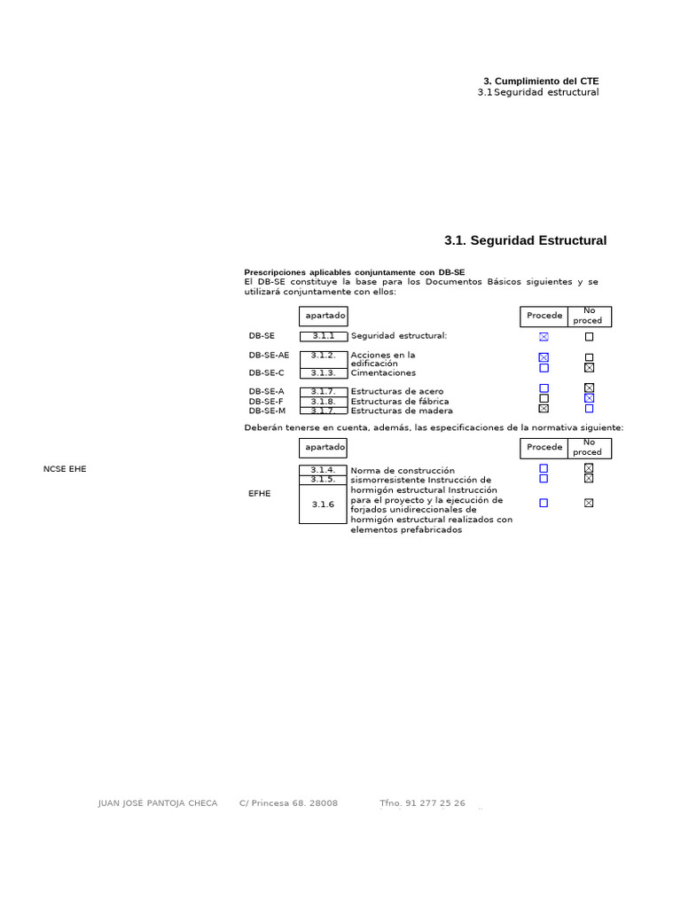 03.1 CUMPLIMIENTO CTE Seguridad Estructural | PDF | Hormigón | Viga (Estructura)