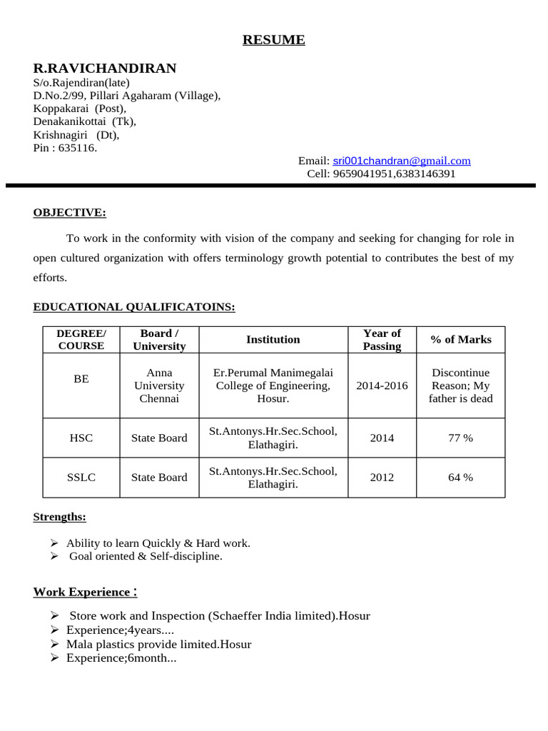 Ravi Resume | PDF