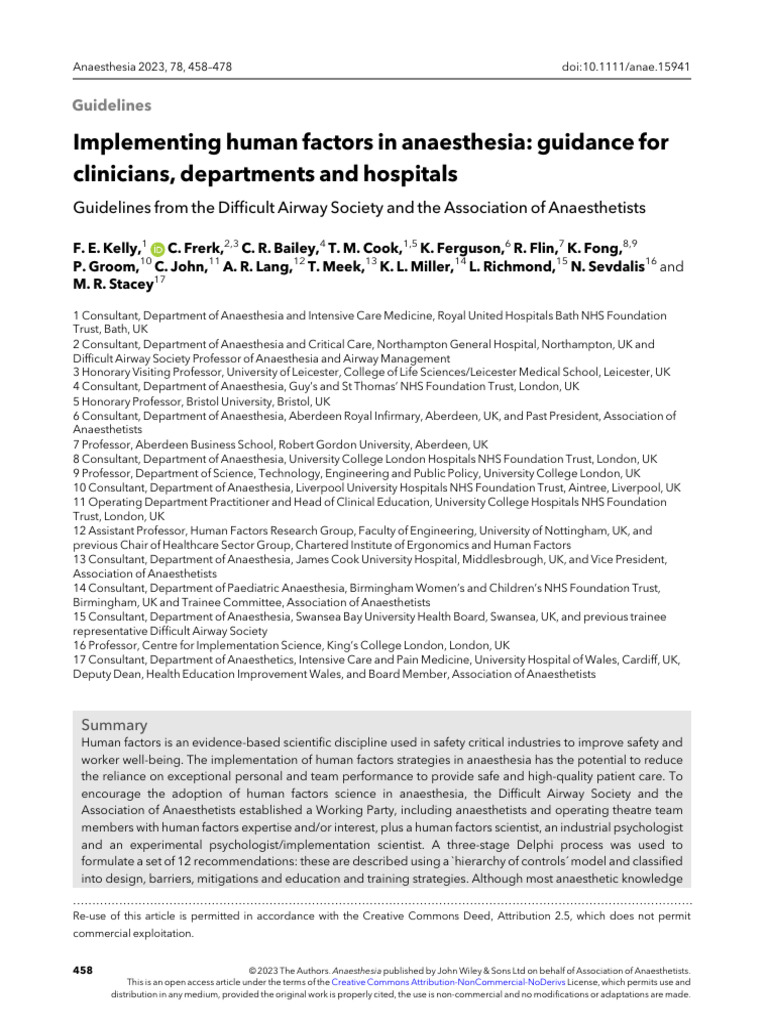 Human Factors Guidance 2023 | PDF | Human Factors And Ergonomics ...