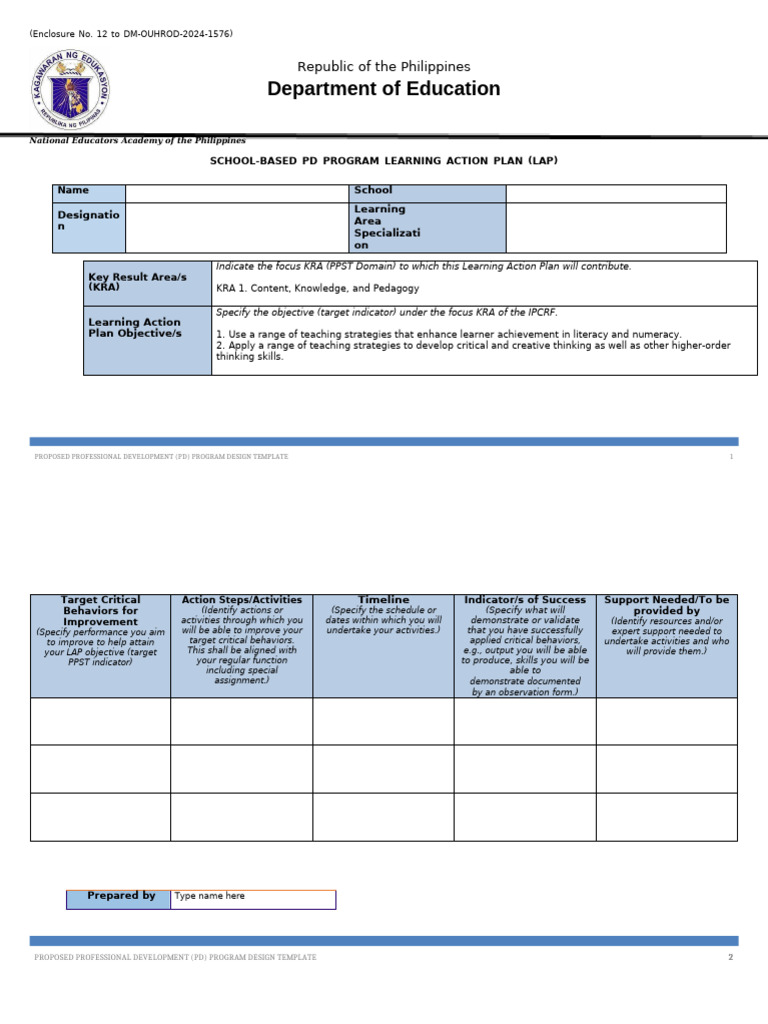 4-SCHOOL-BASED-PD-LAP | PDF | Learning | Cognitive Psychology