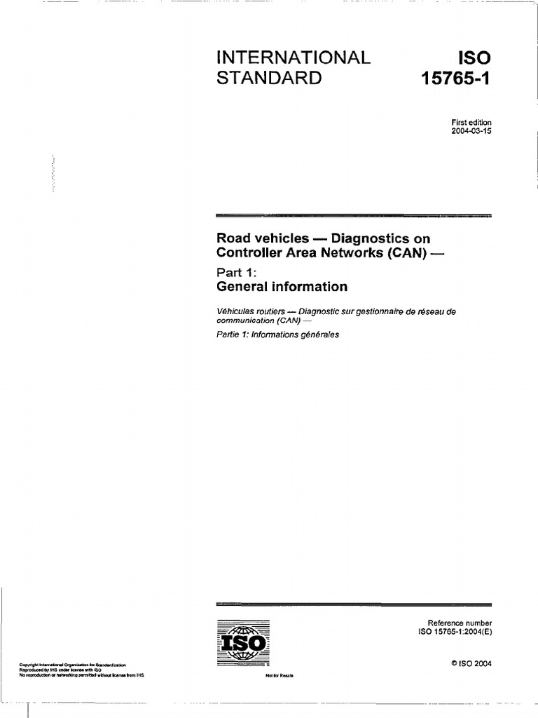 Iso 15765-1 | PDF