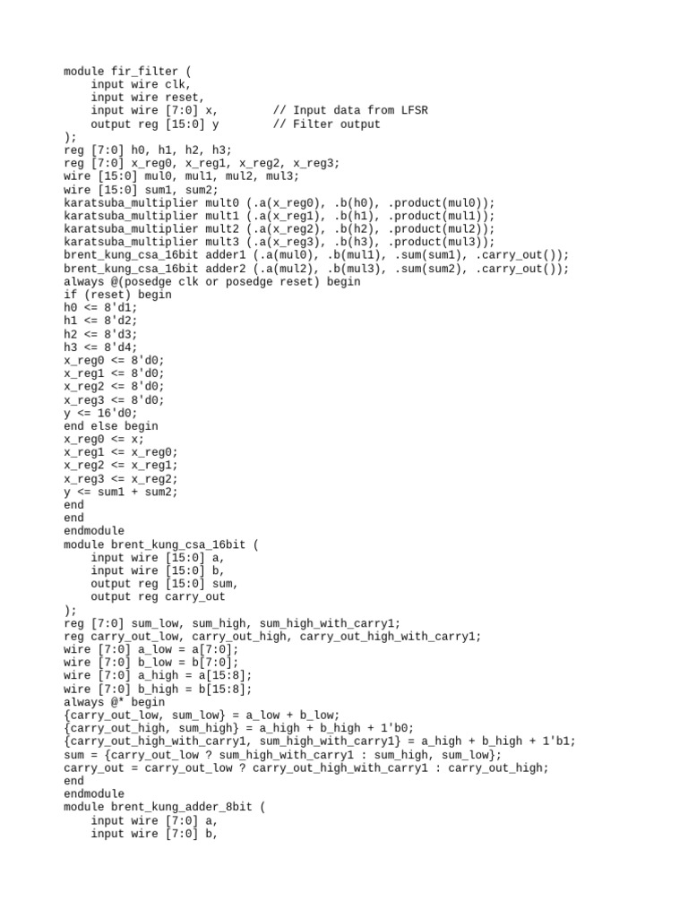 Fir Seq | PDF | Computer Engineering | Electronic Engineering