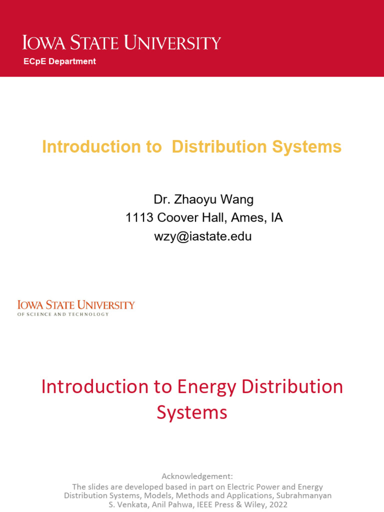 01 Chapter 1 Introduction To Distribution Systems | PDF | Electrical ...